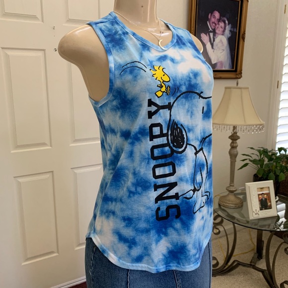Peanuts | Tops | Peanuts Snoopy Tie Dye Look Sleeveless Tank | Poshmark